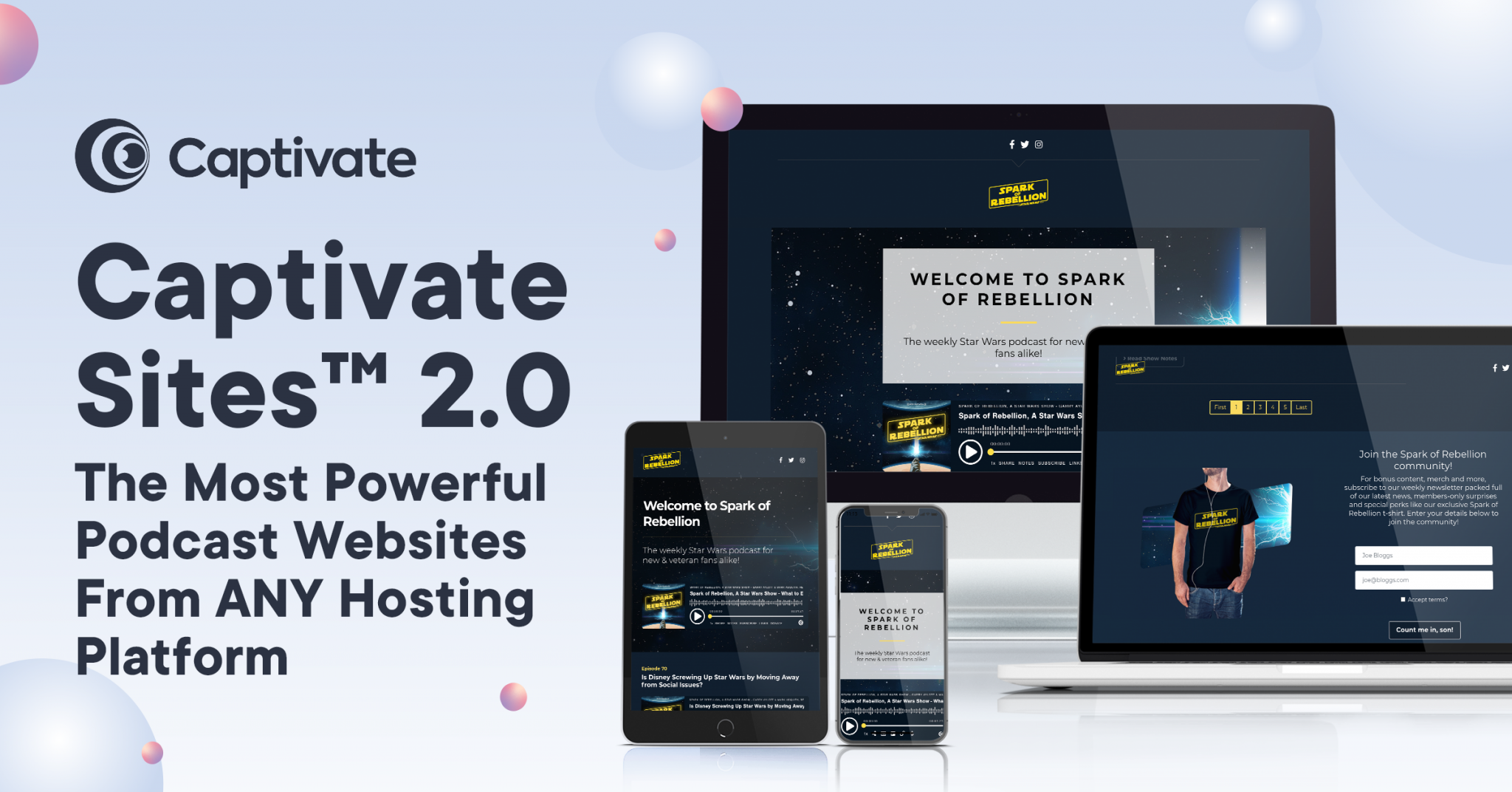 Captivate Sites: Powerful, No-Code Podcast Websites | Captivate