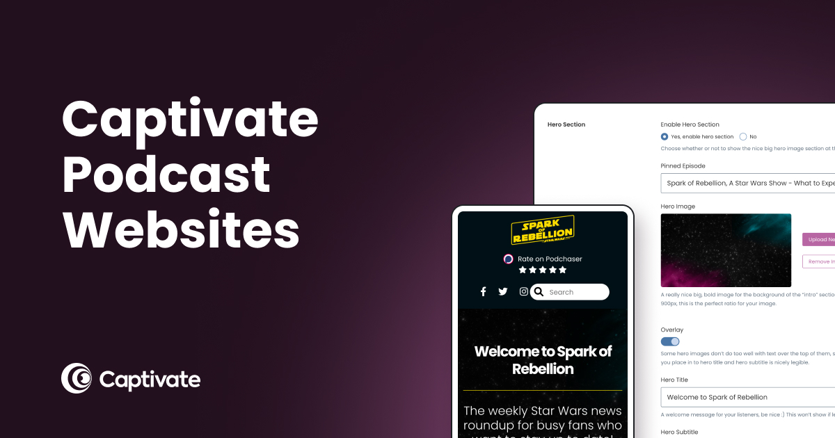 Captivate Sites - Captivate Unlimited Podcast Hosting & Analytics
