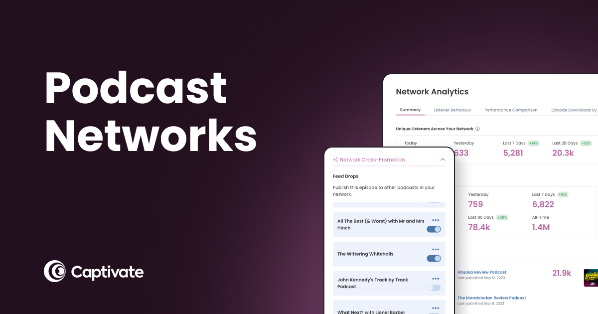 Podcast Networks - Captivate Unlimited Podcast Hosting & Analytics