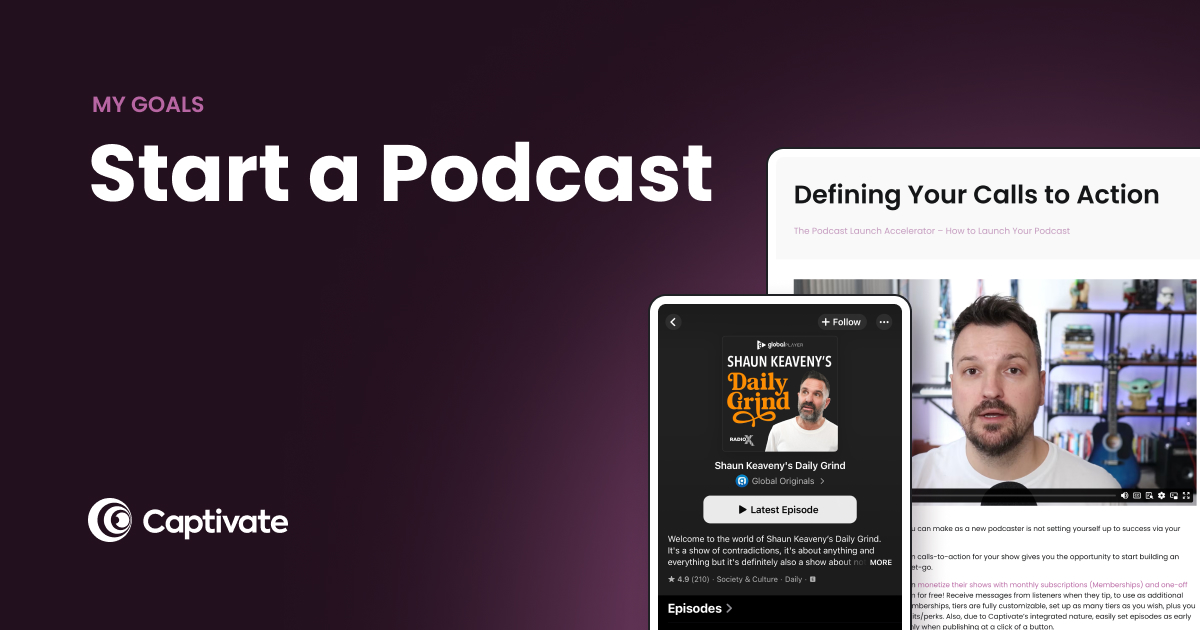 Start A Podcast - Includes Free Trial | Captivate